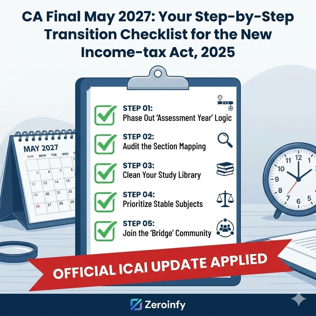 CA Final May 2027: Your Step-by-Step Transition Checklist for the New