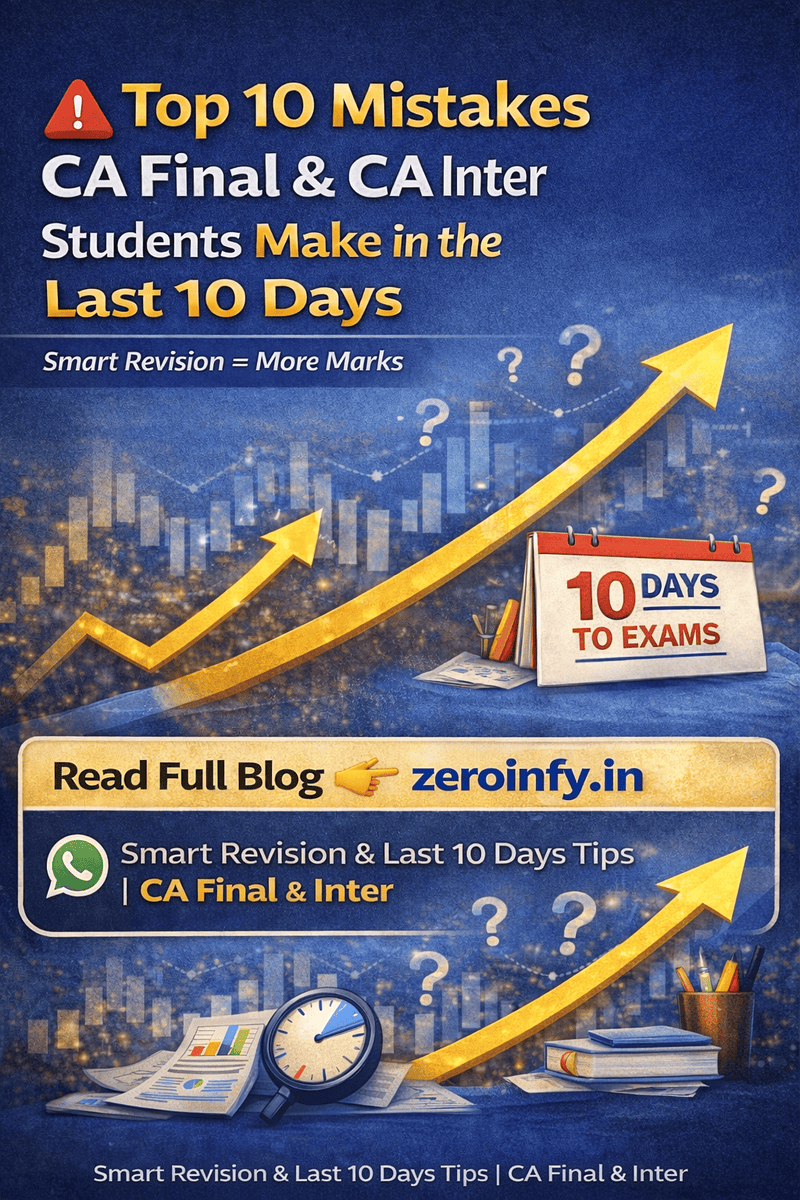 Top 10 Mistakes CA Final & CA Inter Students Make in the Last 10 Days