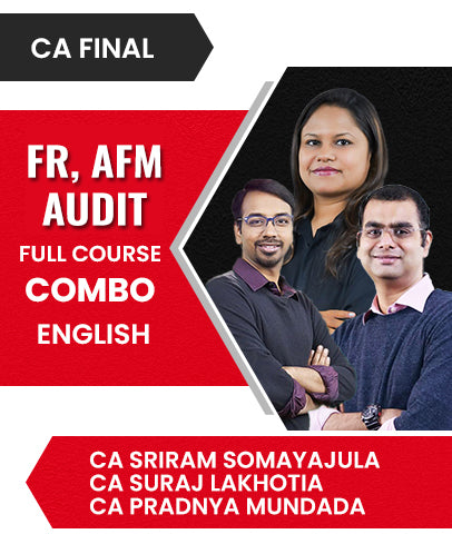 CA Final FR, AFM and Audit Full Course Combo In English By IndigoLearn